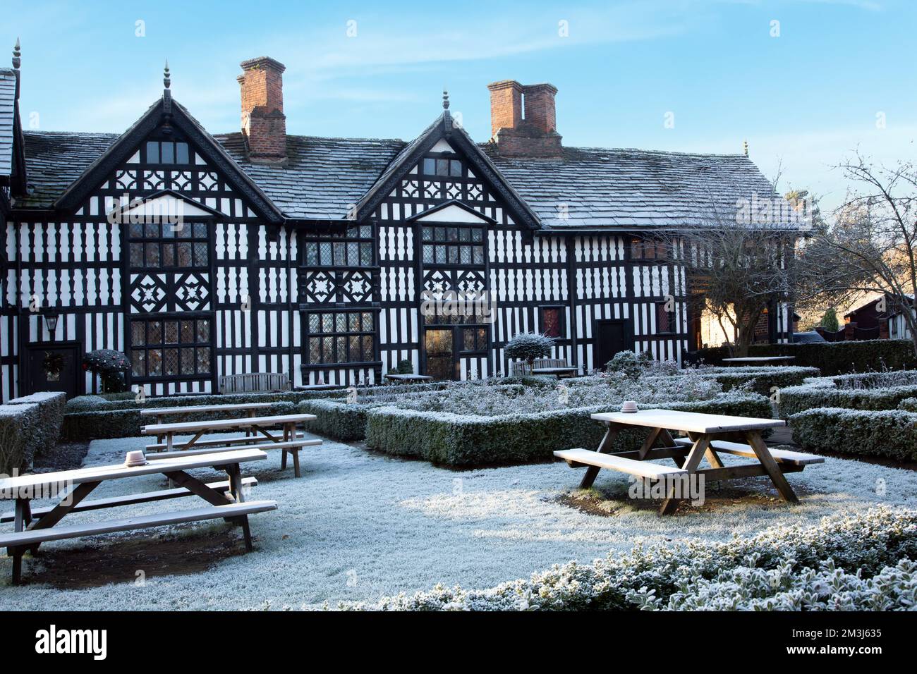 The Old Hall coaching inn in the Cheshire market town of Sandbach after ...