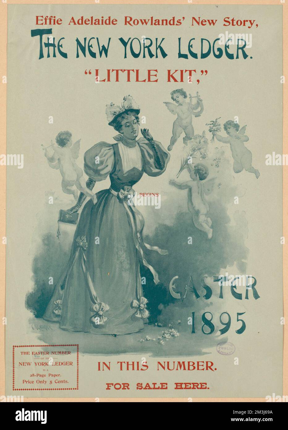 The New York ledger, Easter 1895. , Angels, Periodicals Stock Photo - Alamy