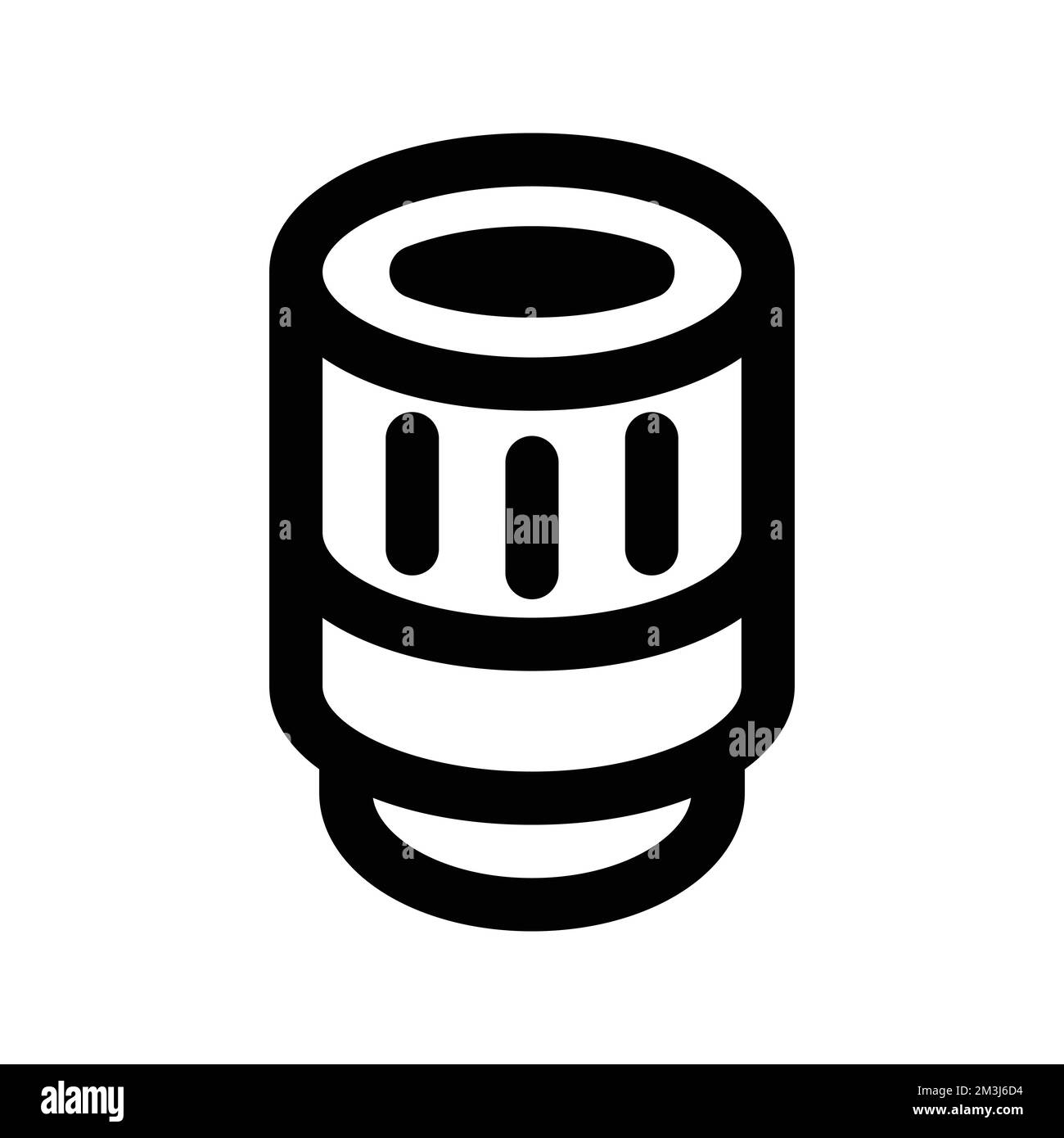 A vector illustration of the technological icon of the camera lens ...