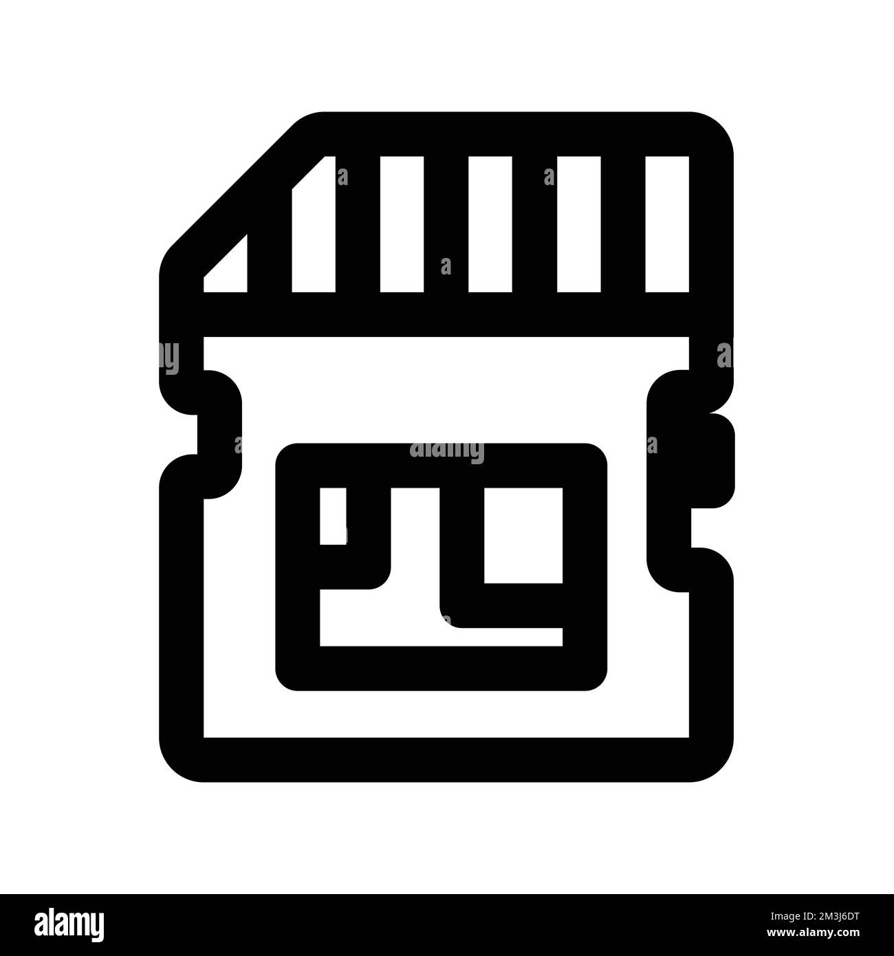 A vector illustration of the technological icon of a SD memory card ...