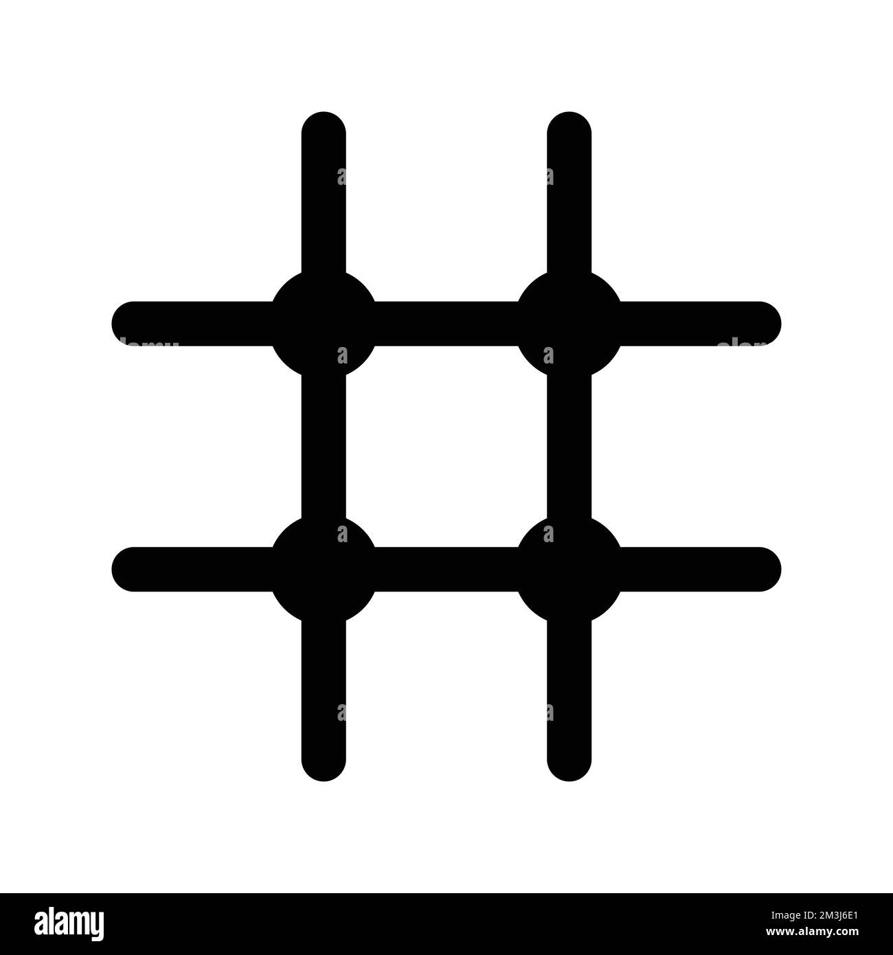 A Vector Illustration Of An Incomplete Grid Structure Isolated On A