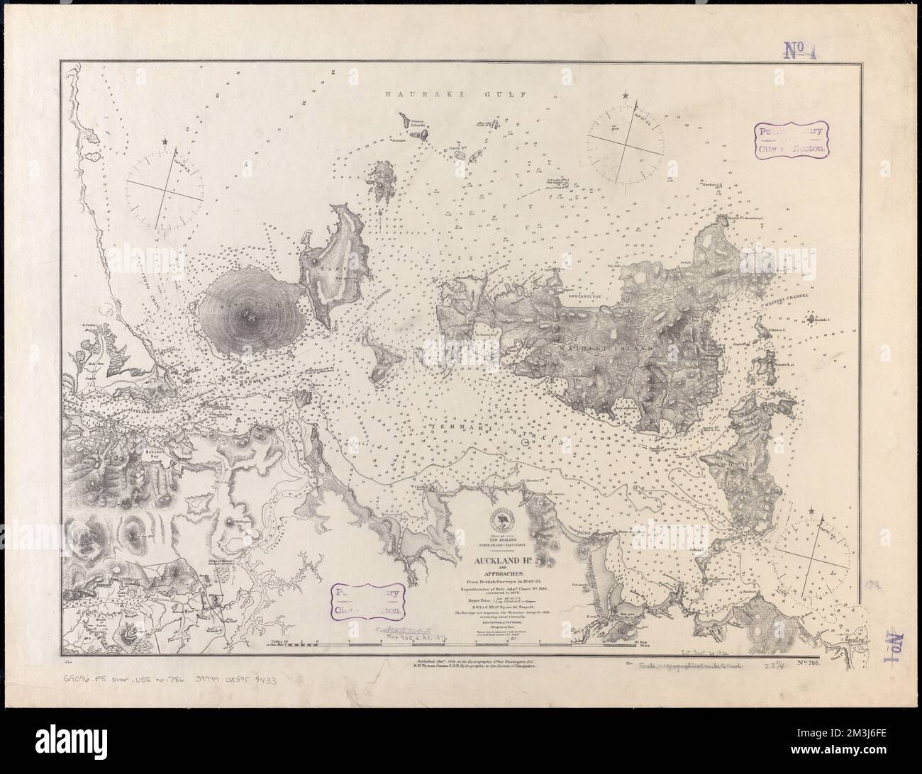 New Zealand, North Island - east coast, Auckland Hr. and approaches ...