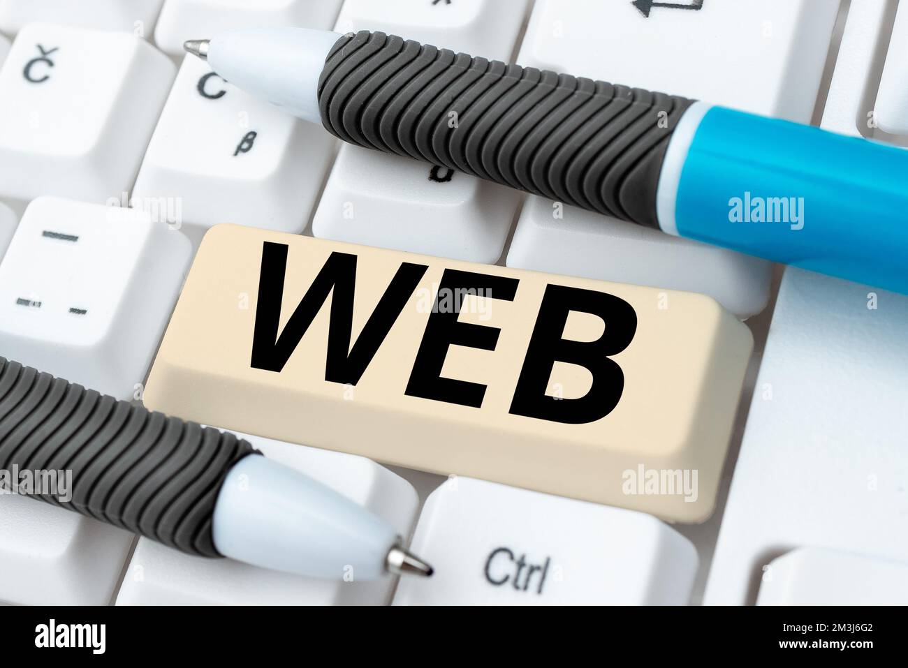 Hand writing sign Web. Business overview a system of Internet servers ...