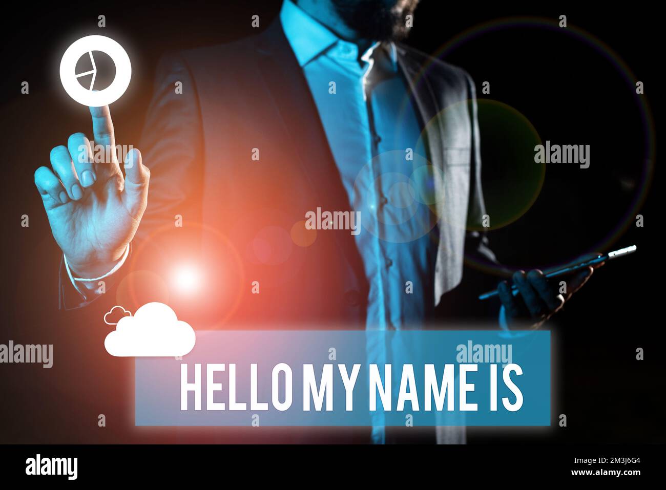 Inspiration showing sign Hello My Name Is. Business concept introducing ...