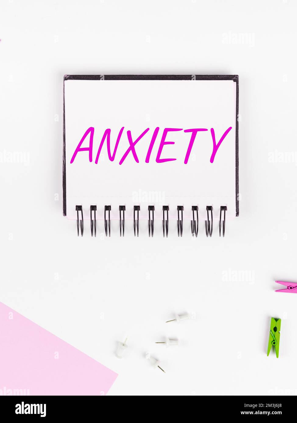 Hand writing sign Anxiety. Conceptual photo Excessive uneasiness and ...