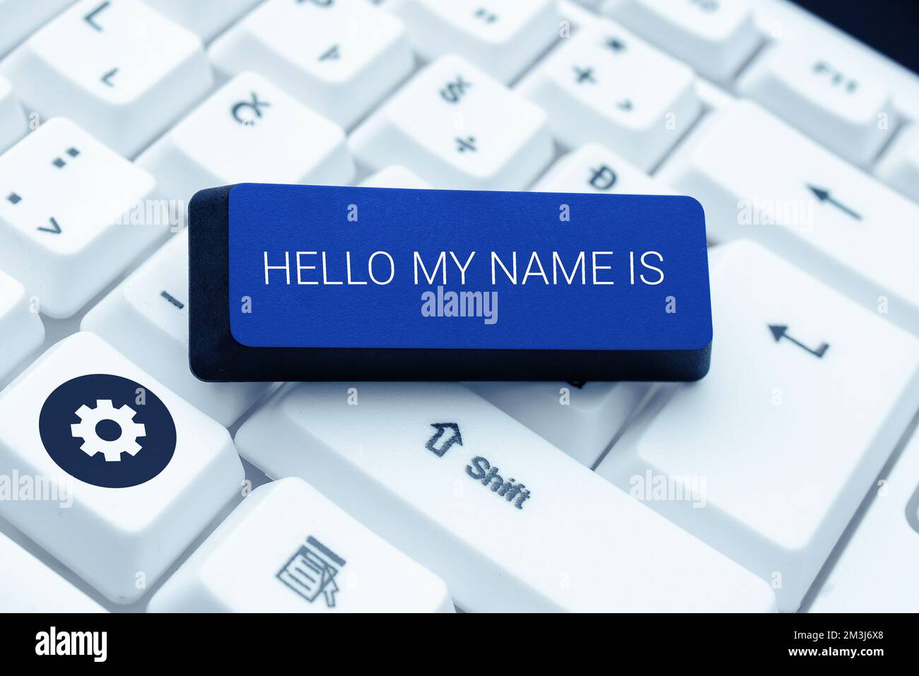 Sign displaying Hello My Name Is. Business approach introducing ...