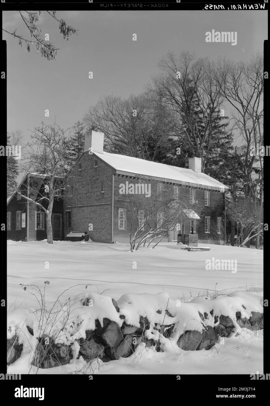 Newbury, Short House, snow , Architecture, Dwellings, Stone walls, Snow ...