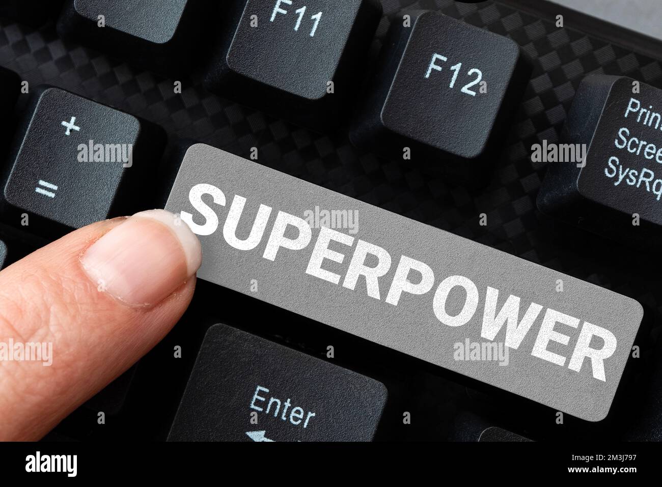 Conceptual caption Superpower, Business idea a power or ability of a ...