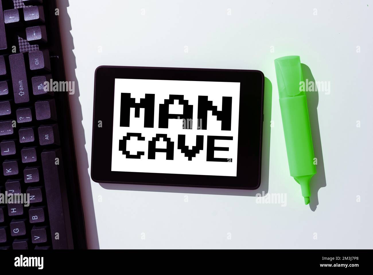 Writing displaying text Man Cave. Business overview a room, space or ...