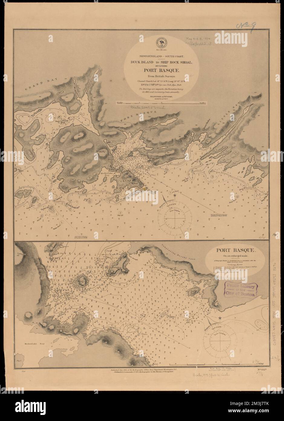 Newfoundland - south coast, Duck Island to Ship Rock Shoal, including ...