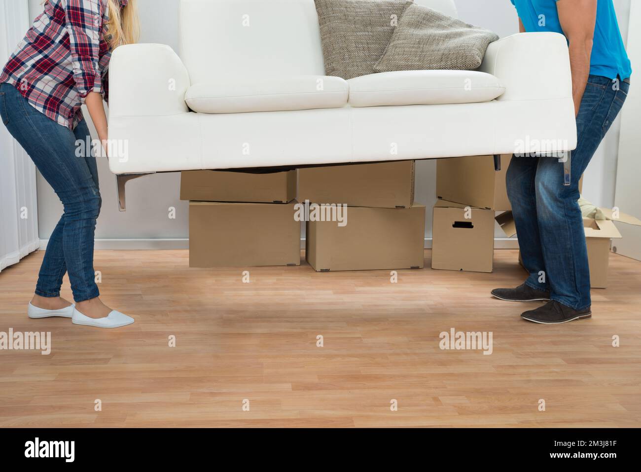 Woman house mess sofa hi-res stock photography and images - Alamy