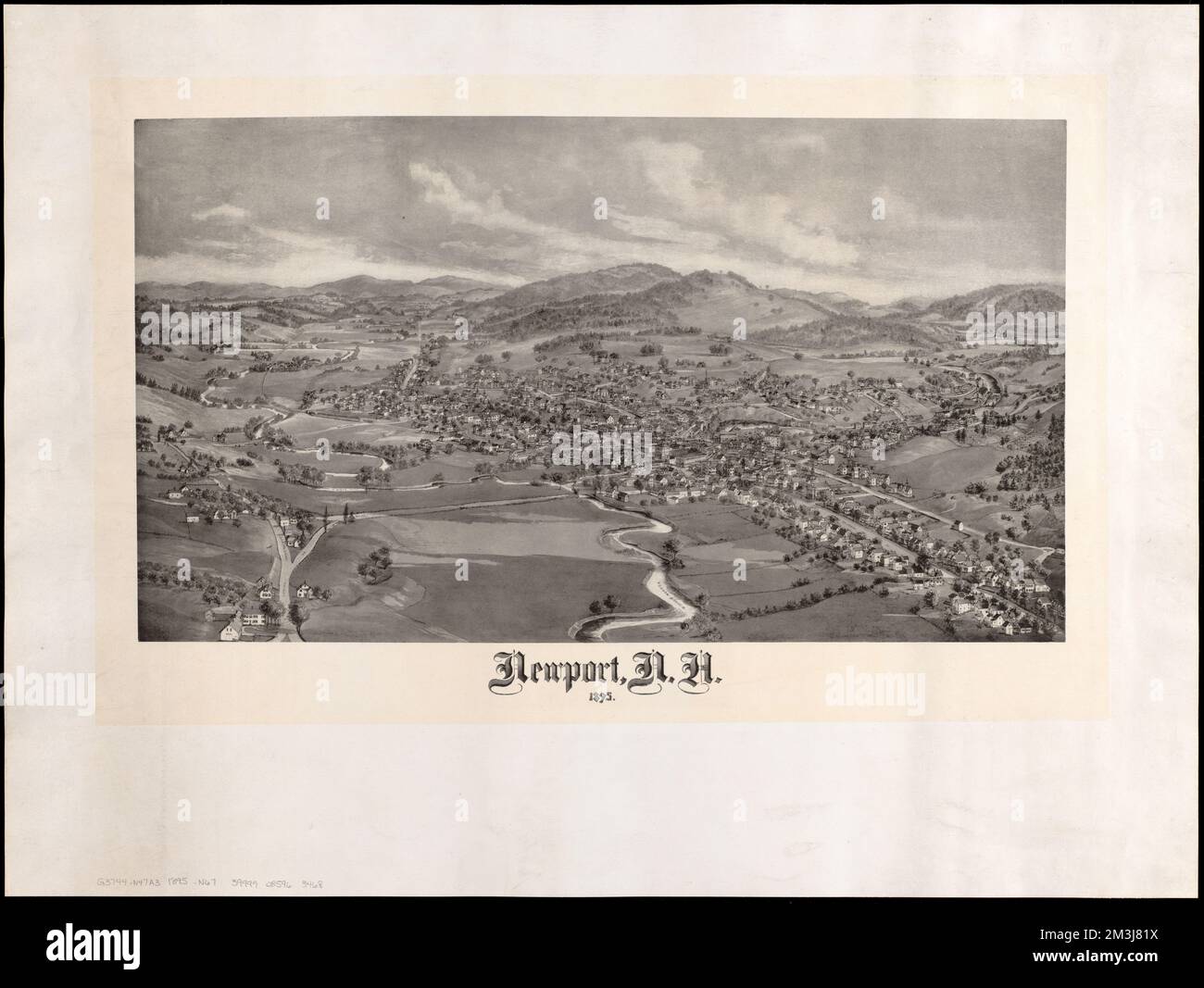 Newport, N.H. 1895 , Newport N.H., Aerial views Norman B. Leventhal Map ...