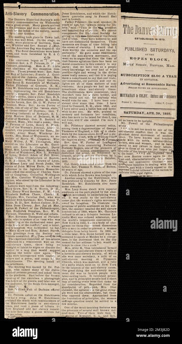 Anti slavery newspaper hi-res stock photography and images - Alamy