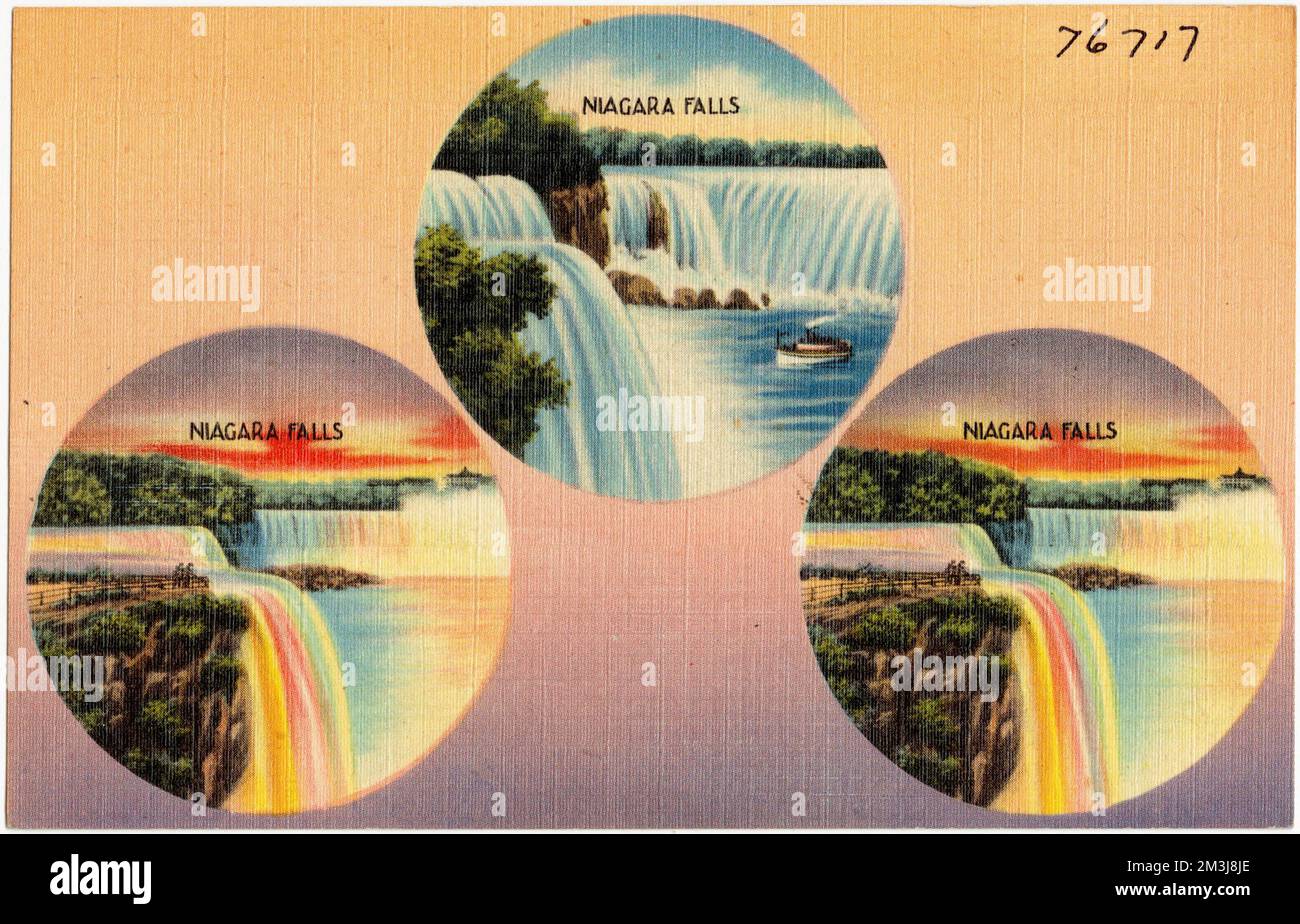 Niagara Falls , Waterfalls, Tichnor Brothers Collection, postcards of ...