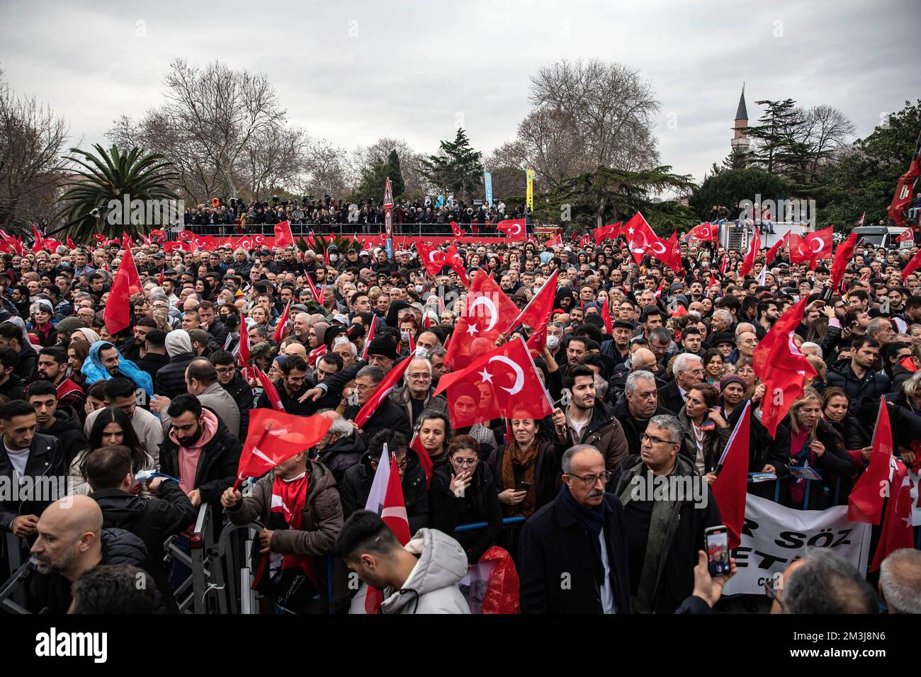 Istanbul, Turkey. 15th Dec, 2022. Supporters of Istanbul Metropolitan ...