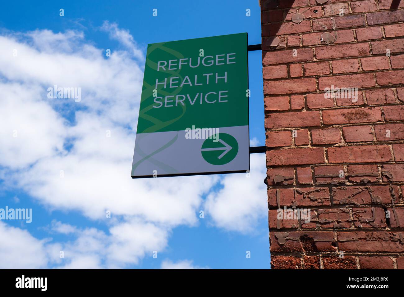 Refugee health service sign, Adelaide, Australia Stock Photo - Alamy