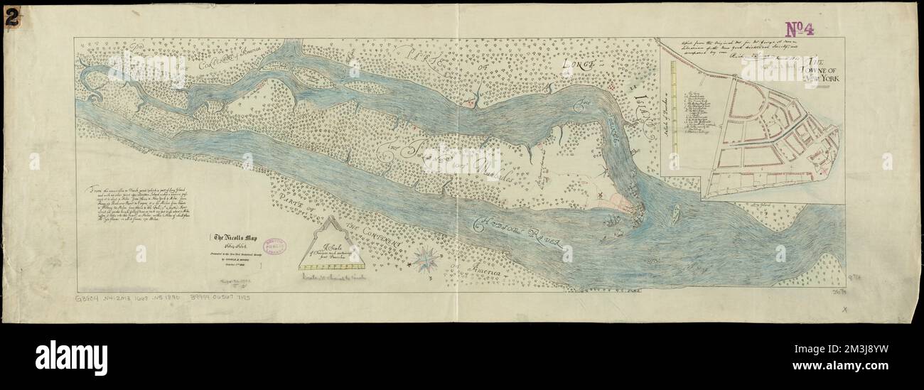 The Nicolls map, 1664-1668 , Manhattan New York, N.Y., Maps, Early ...
