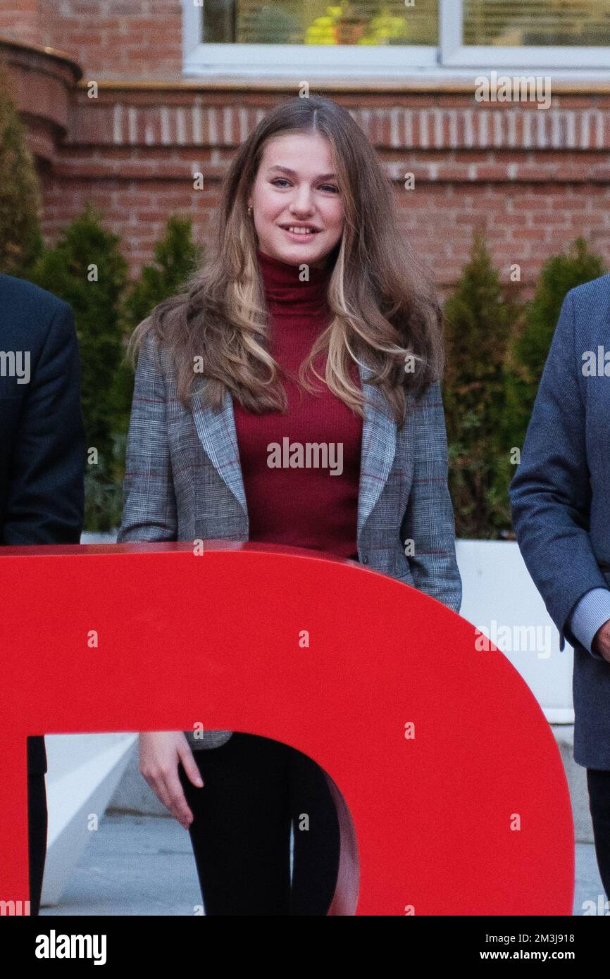Madrid, Spain. 15th Dec, 2022. Crown Princess Leonor of Spain meets ...