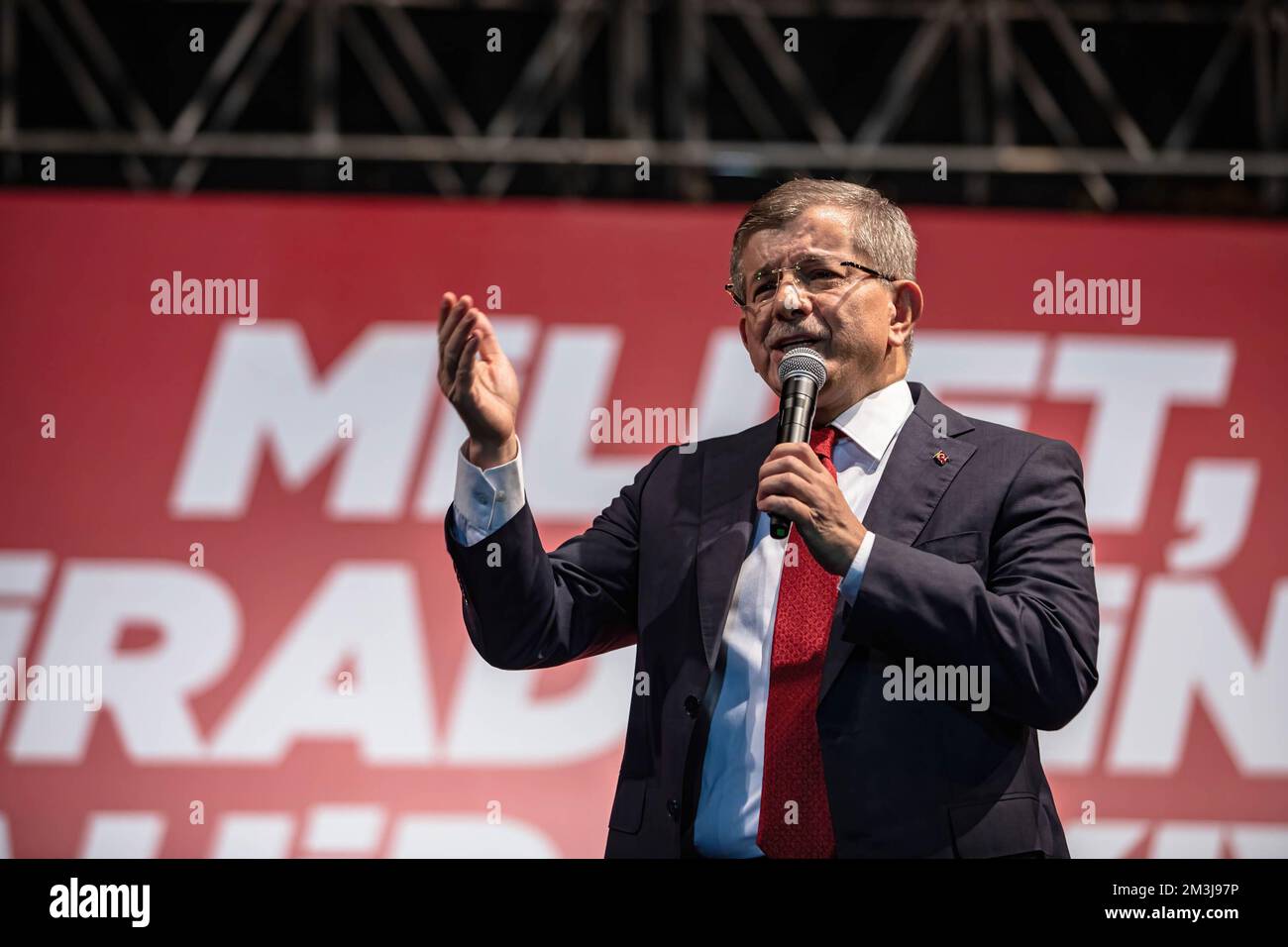 Istanbul, Turkey. 15th Dec, 2022. Future Party Chairman Ahmet Davutoglu ...