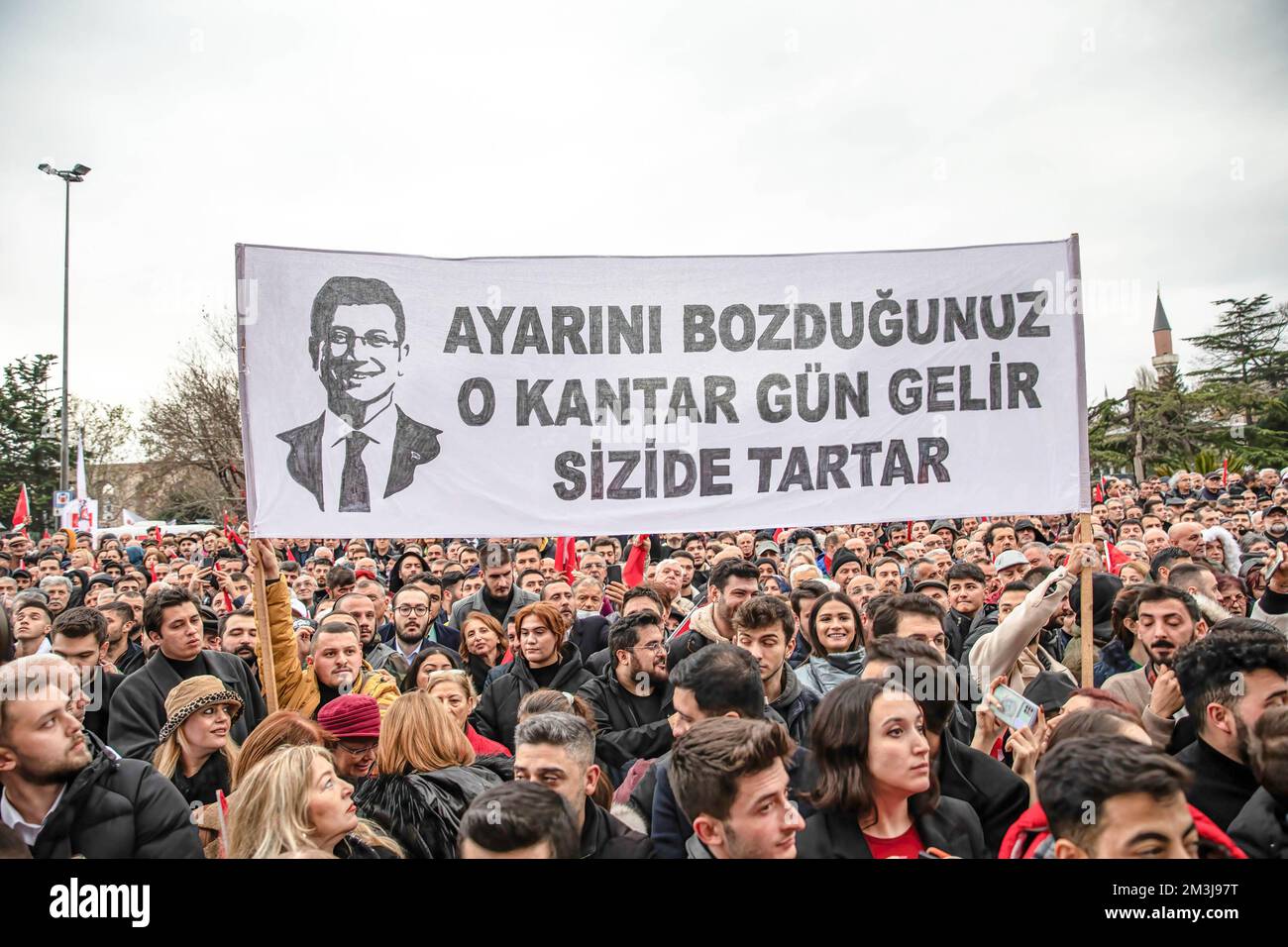 Istanbul, Turkey. 15th Dec, 2022. Supporters of Ekrem Imamoglu, Mayor ...
