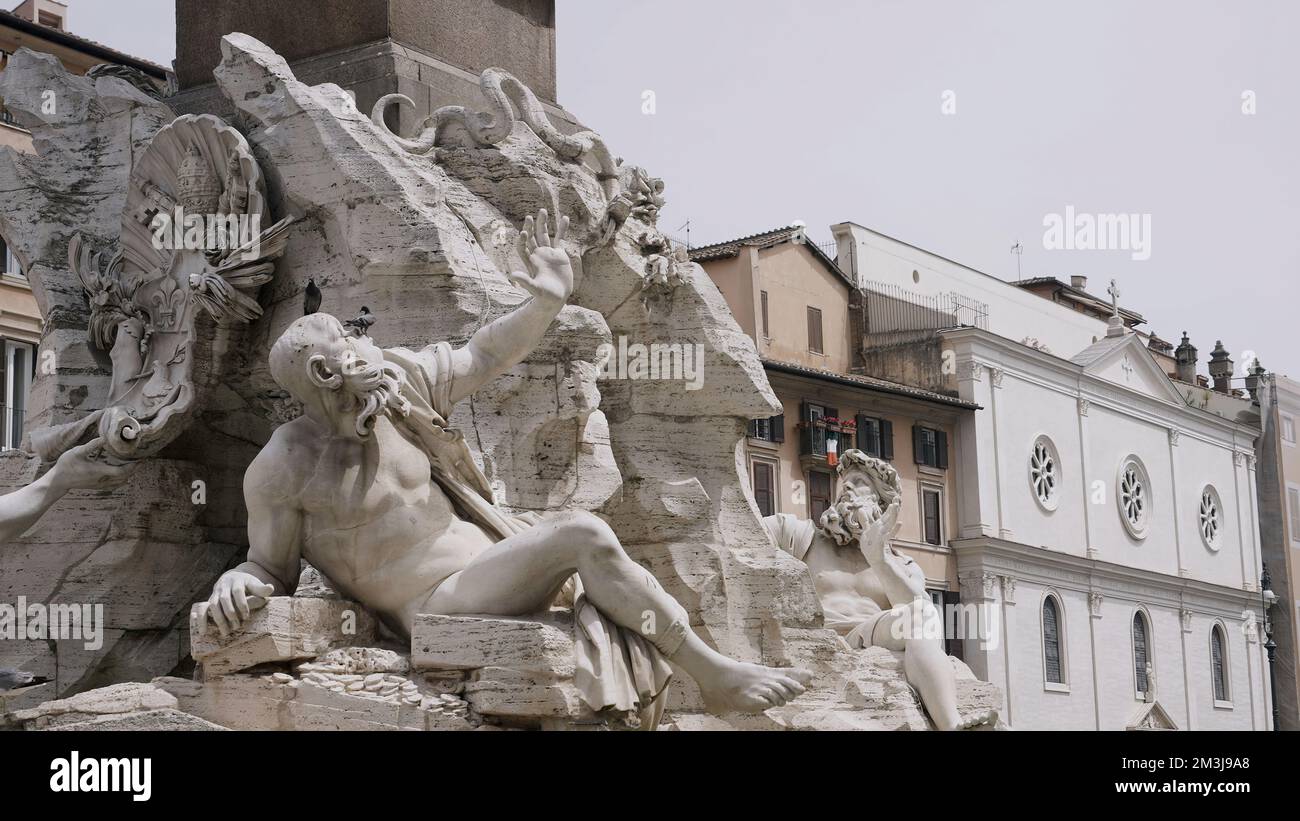 Breathtaking sculpture near the architectural monument. Action. Concept ...