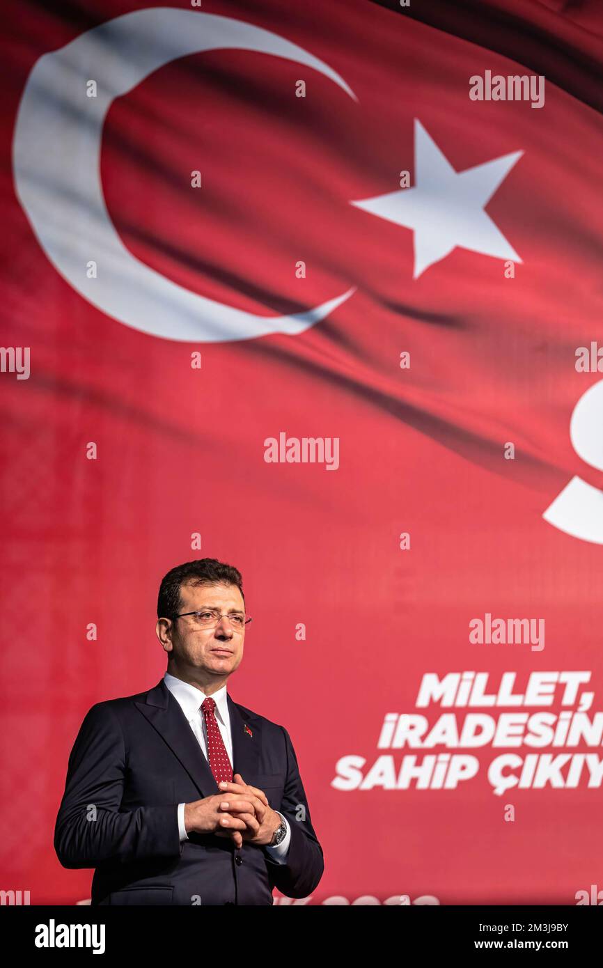 Istanbul, Turkey. 15th Dec, 2022. Istanbul Metropolitan Mayor Ekrem ...