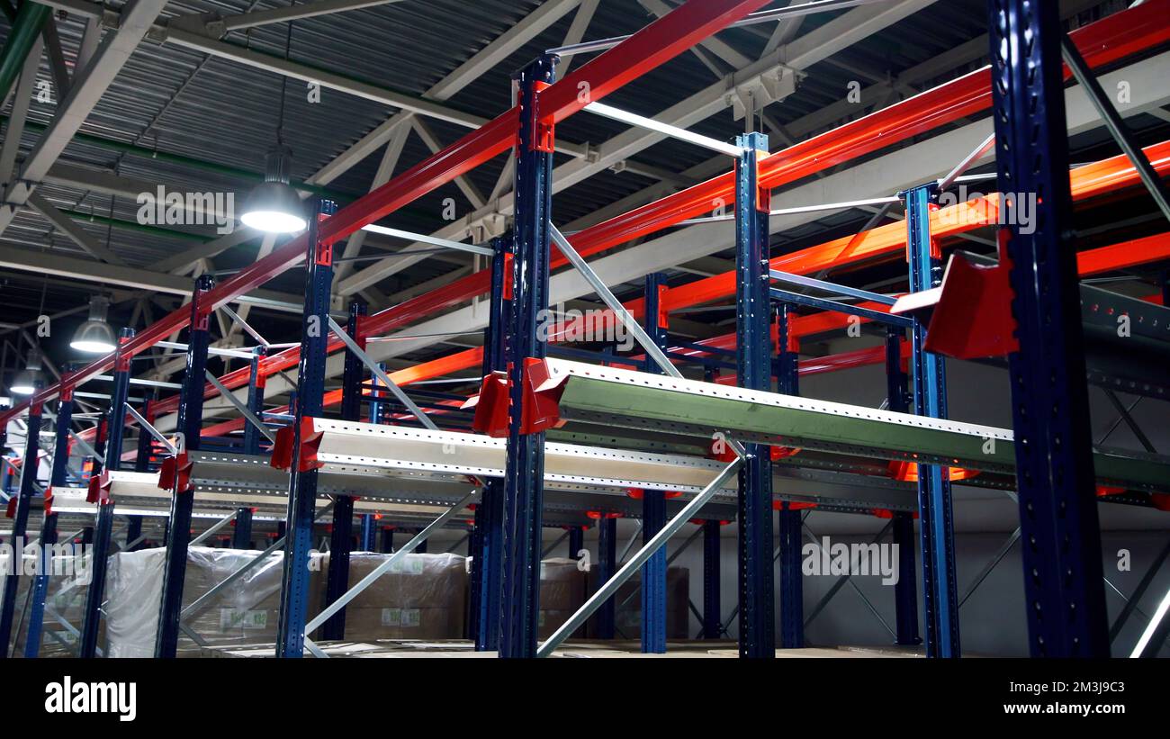 Warehouse, large logistics commerce structure. Creative. Large metal ...