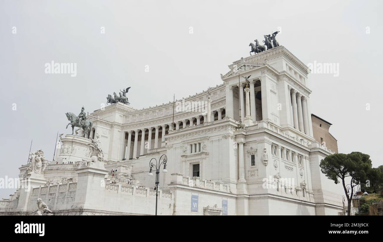 Breathtaking Altare della Patria building on a cloudy sky background ...