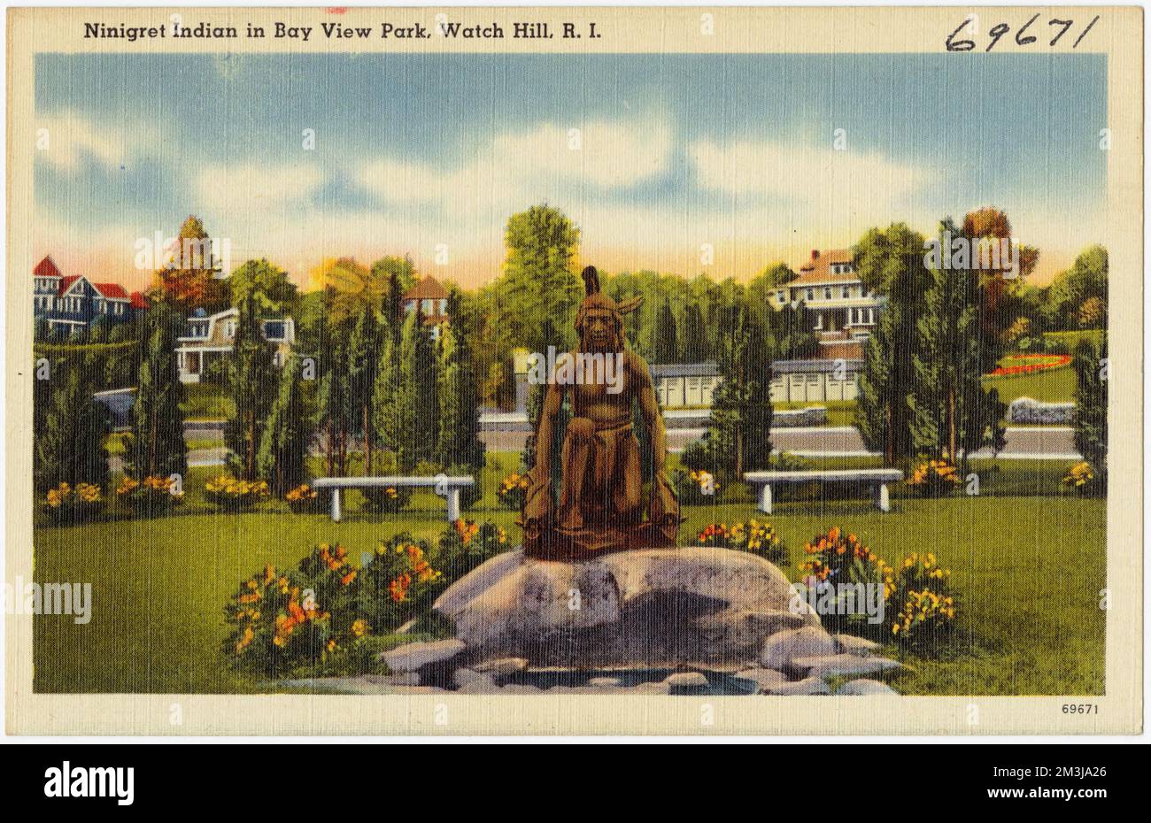 Ninigret Indian in Bay View Park, Watch Hill, R.I. , Monuments ...