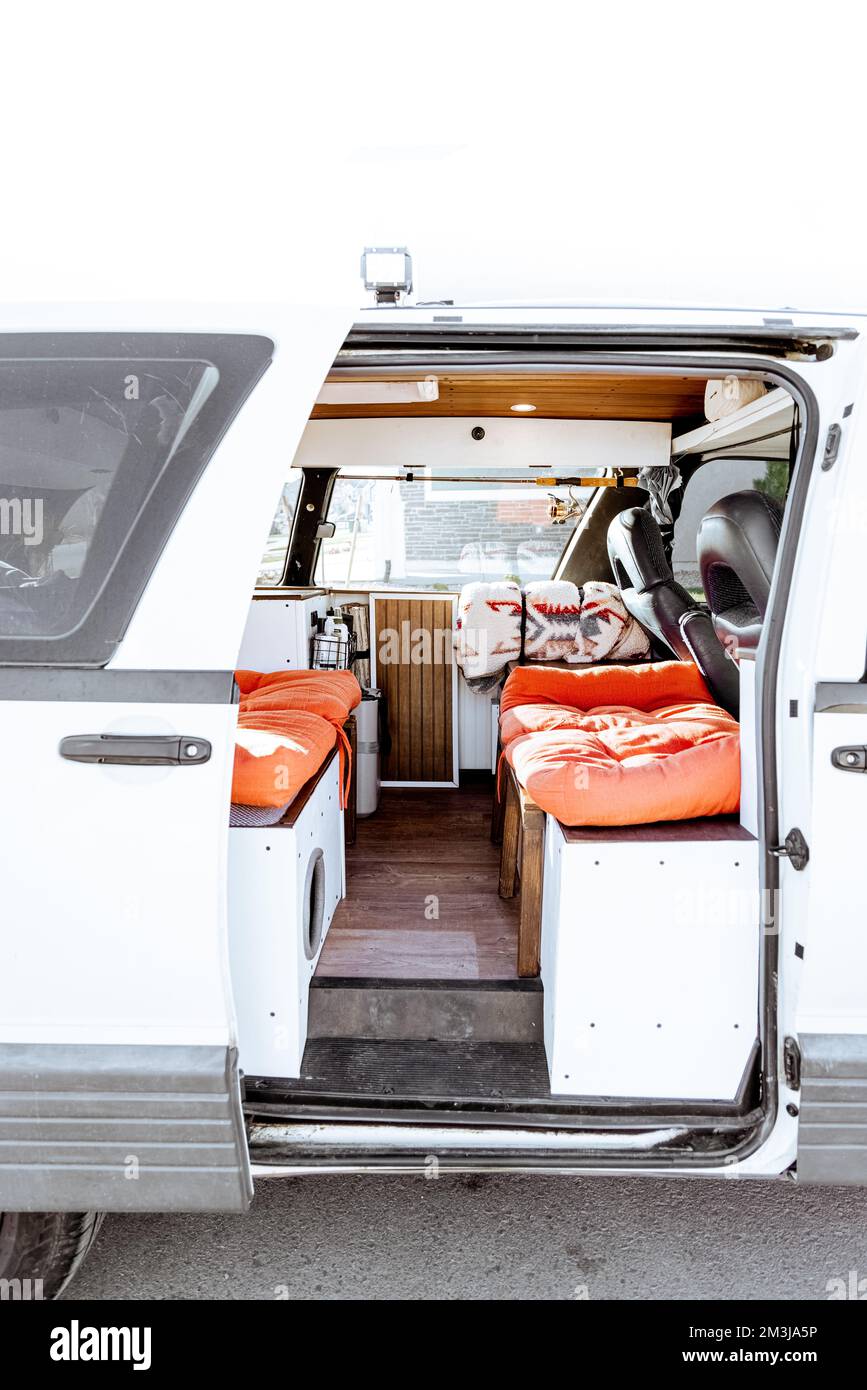 Beautiful bright natural light entering and illuminating an old self ...