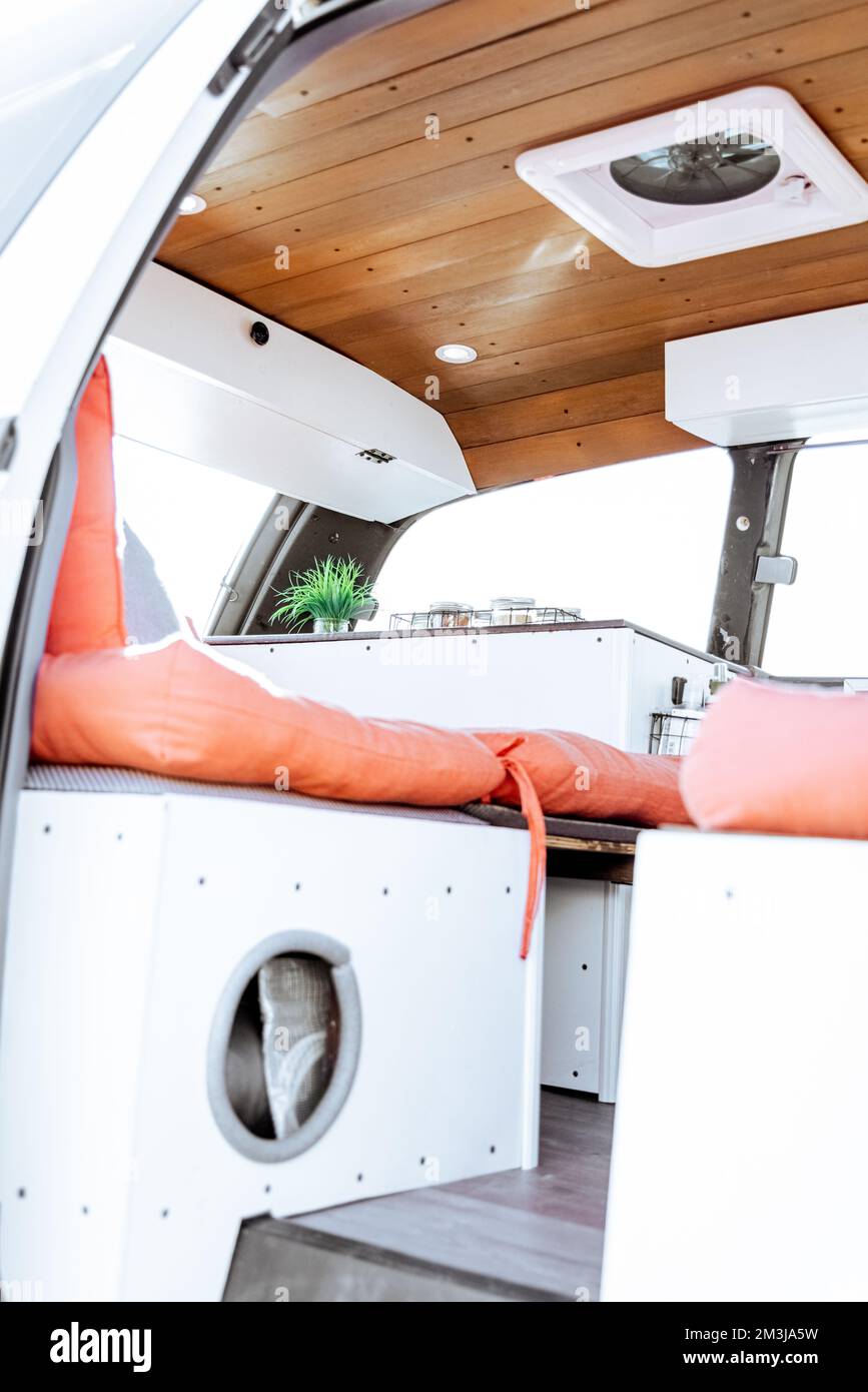 Beautiful bright natural light entering and illuminating an old self ...