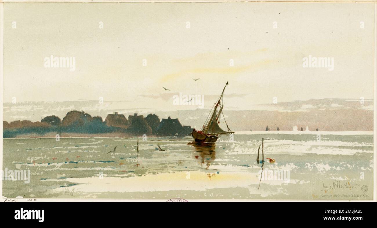 No. 441 , Sailboats, Bodies of water. Louis Prang & Company Collection ...