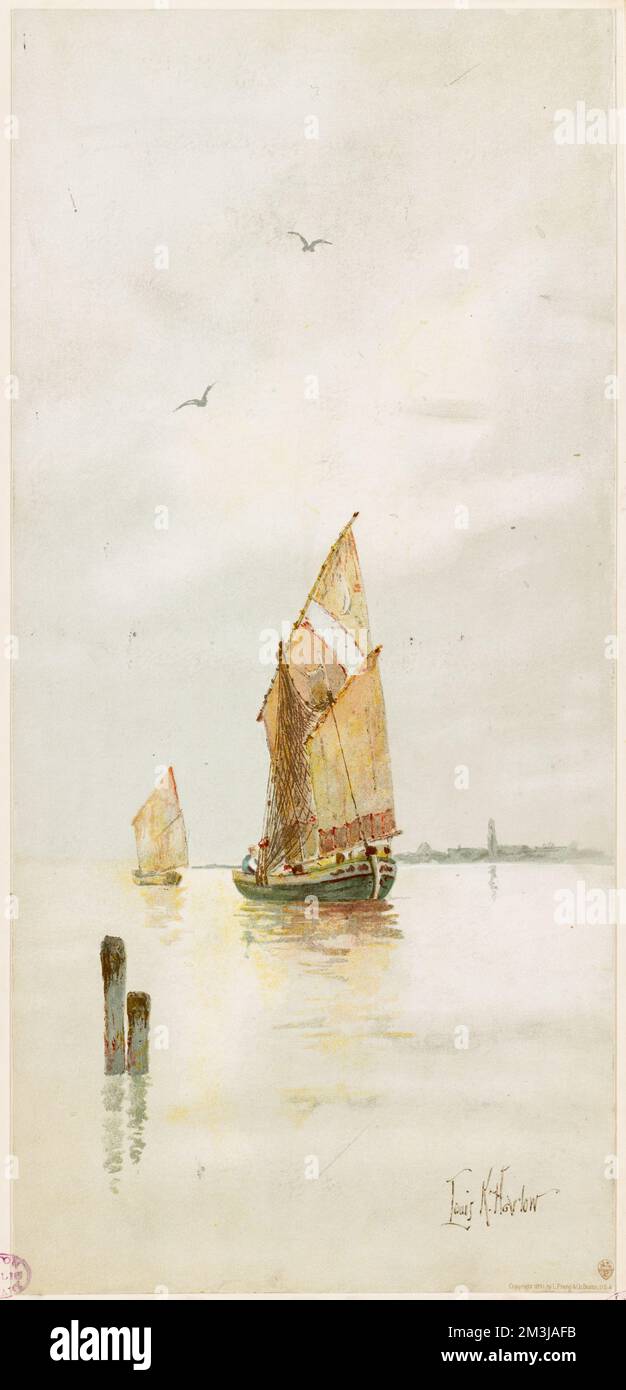 No. 463 , Sailboats, Bodies of water. Louis Prang & Company Collection ...