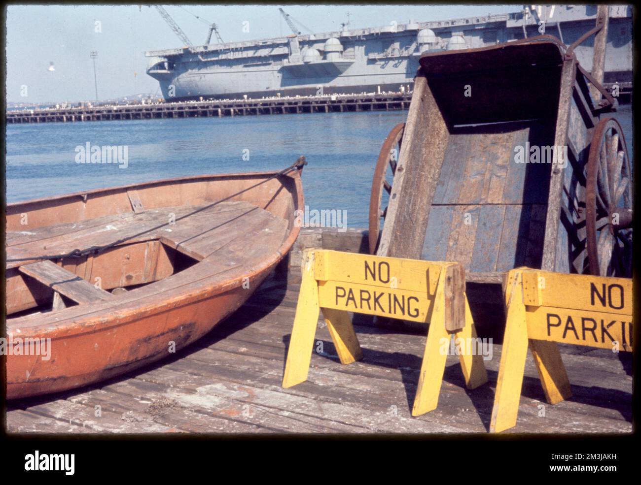 'No Parking' signs next to boat on pier , Signs Notices, Piers ...