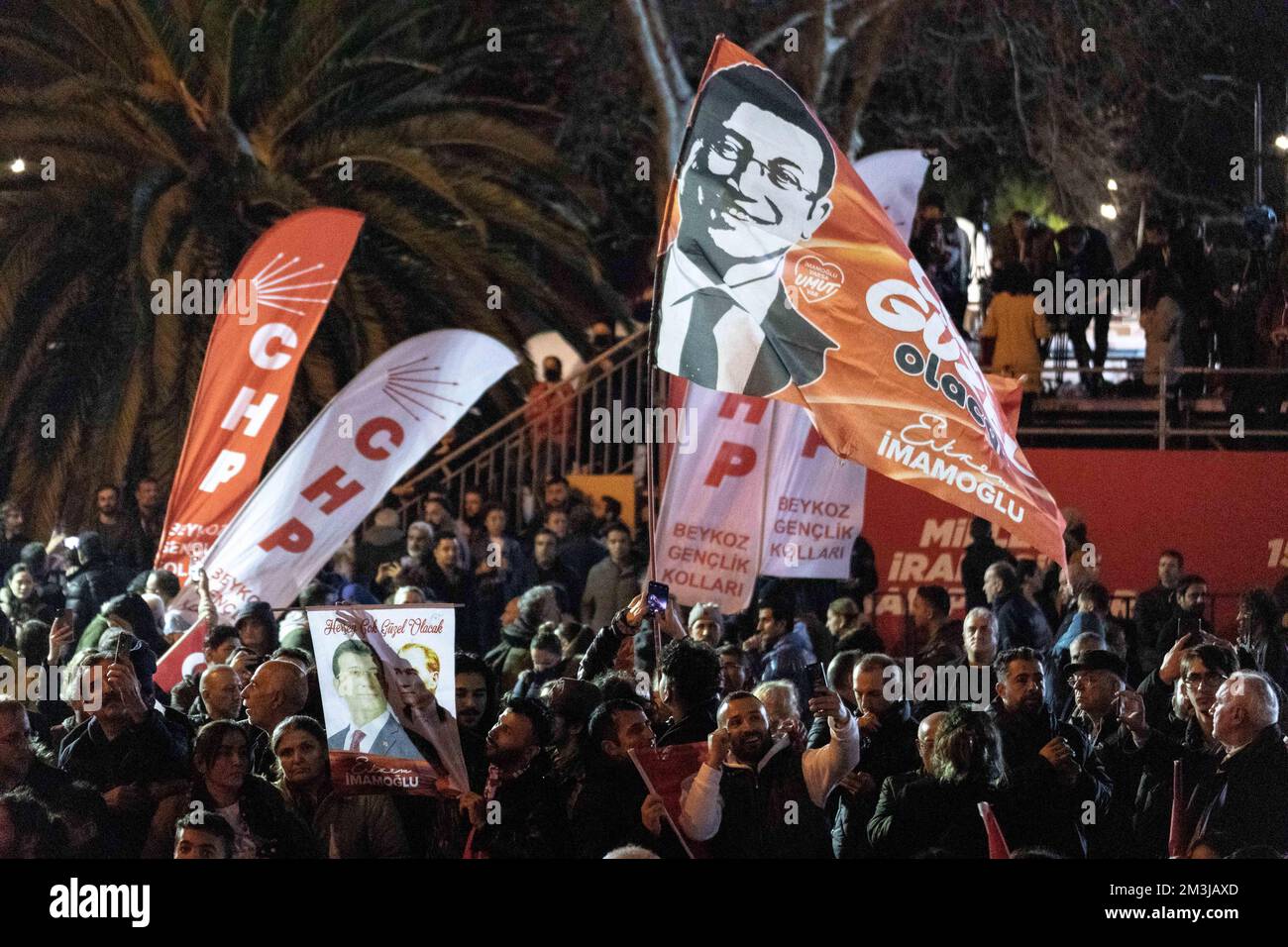 December 15, 2022: Supporters of Istanbul Mayor Ekrem Imamoglu gather ...