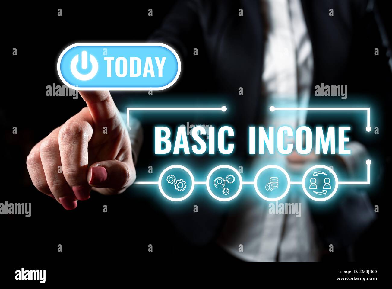 Inspiration showing sign Basic Income, Word Written on periodic cash ...