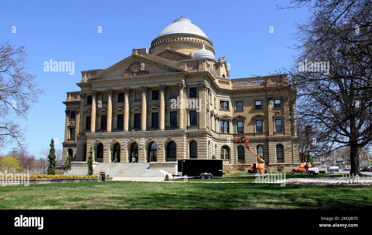 Historic 1909 Classical Revival style Luzerne County Courthouse, garden ...