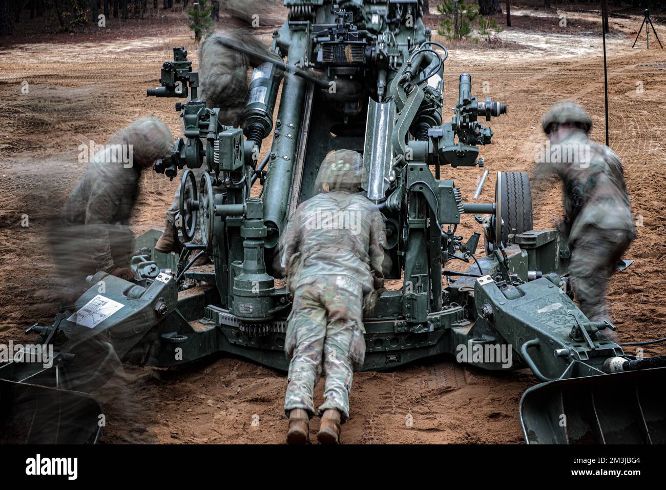 Paratroopers assigned to 3rd Battalion, 19th Airborne Field Artillery Regiment, 2nd Brigade ...