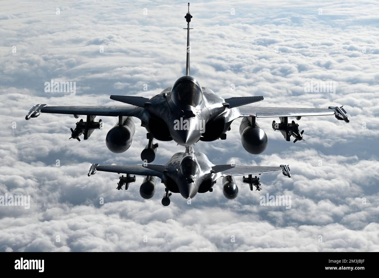 Two French Navy Rafale aircraft assigned to the Charles de Gaulle ...