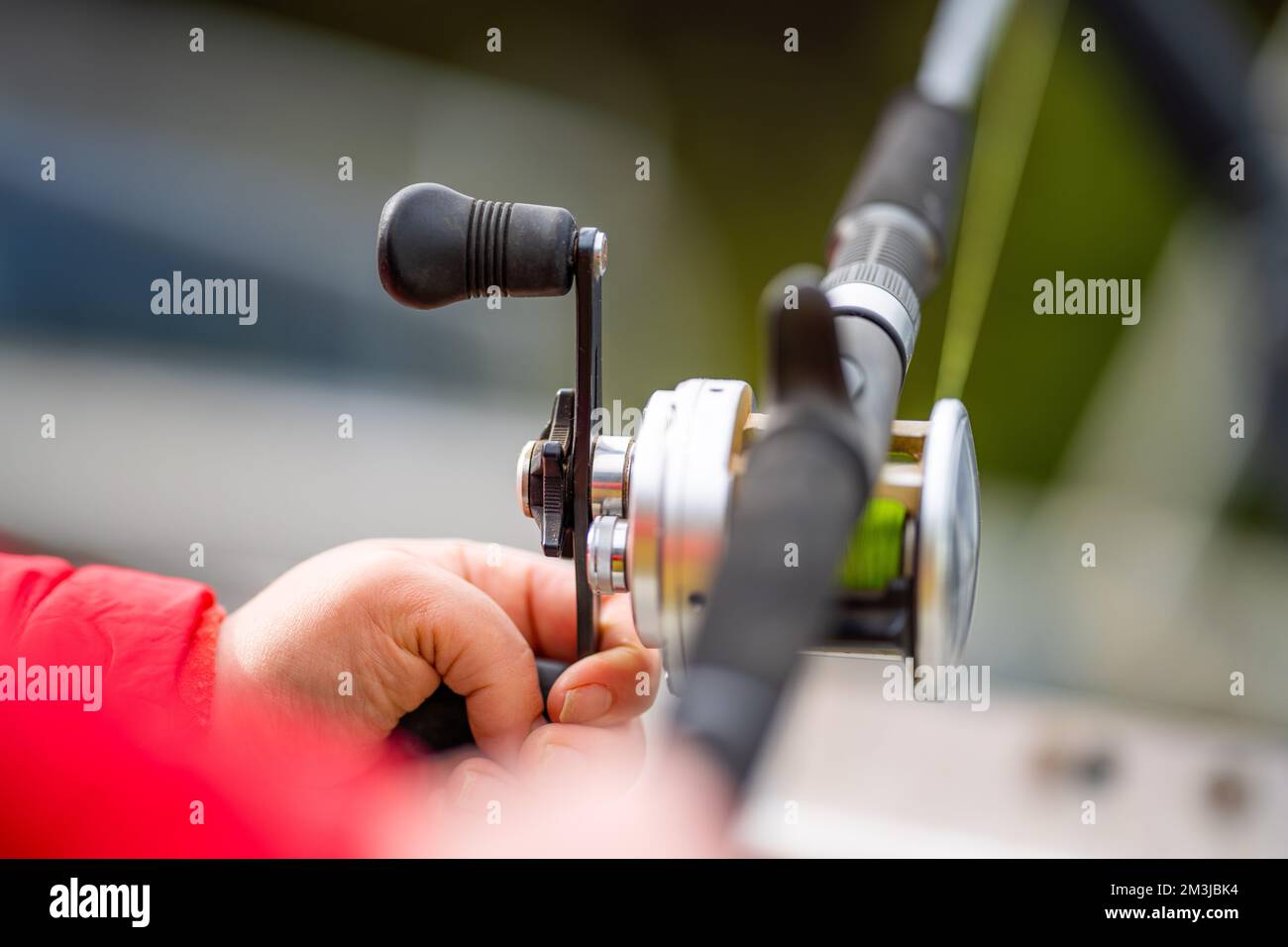 model girl fishing in a boat in summer in australia Stock Photo - Alamy