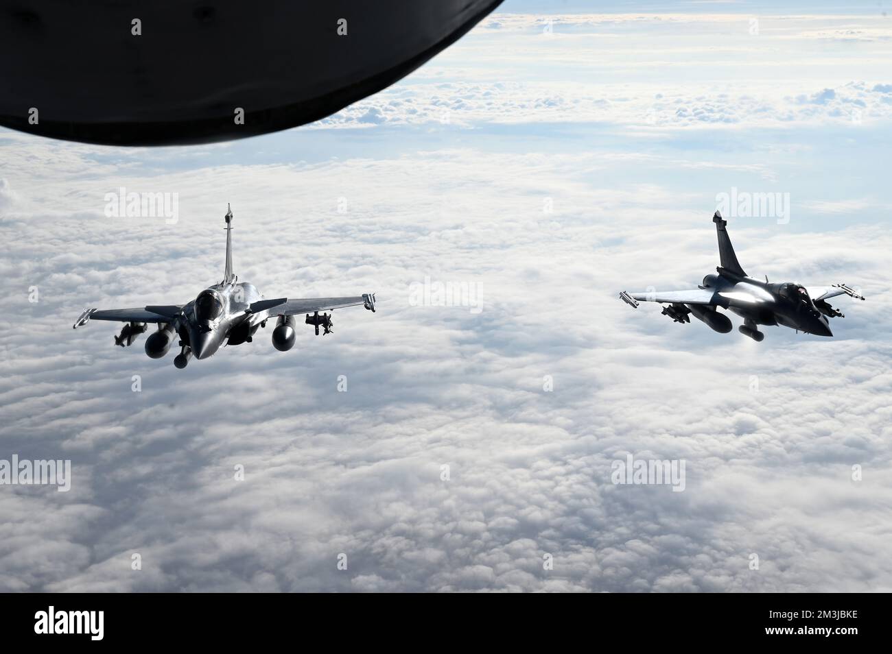 Two French Navy Rafale aircraft assigned to the Charles de Gaulle ...