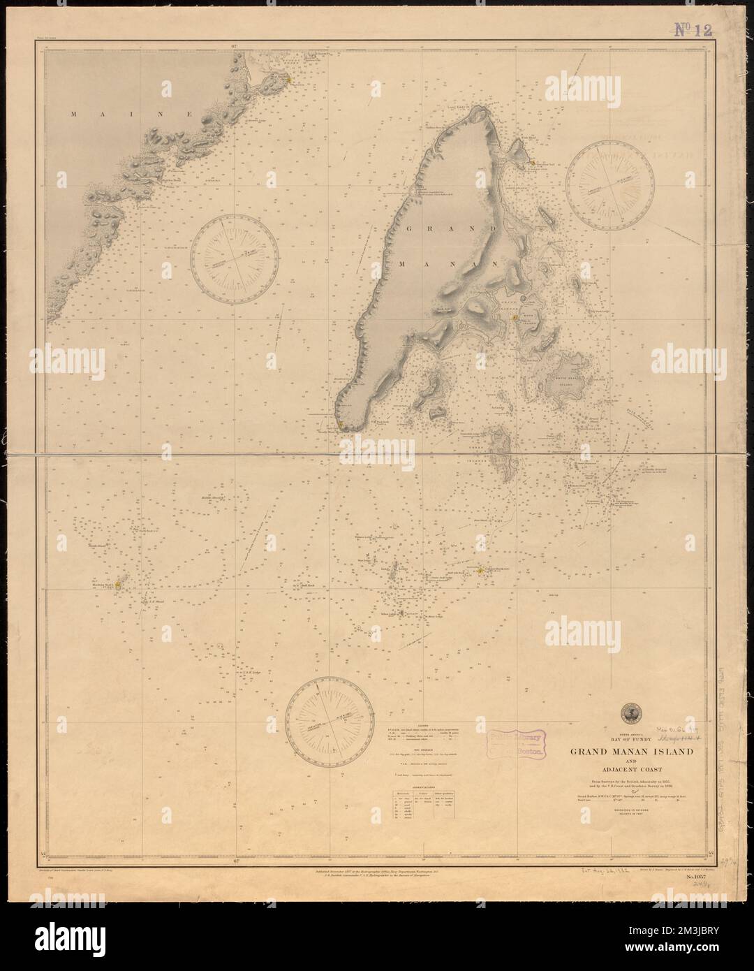 North America, Bay of Fundy, Grand Manan Island and adjacent coast ...