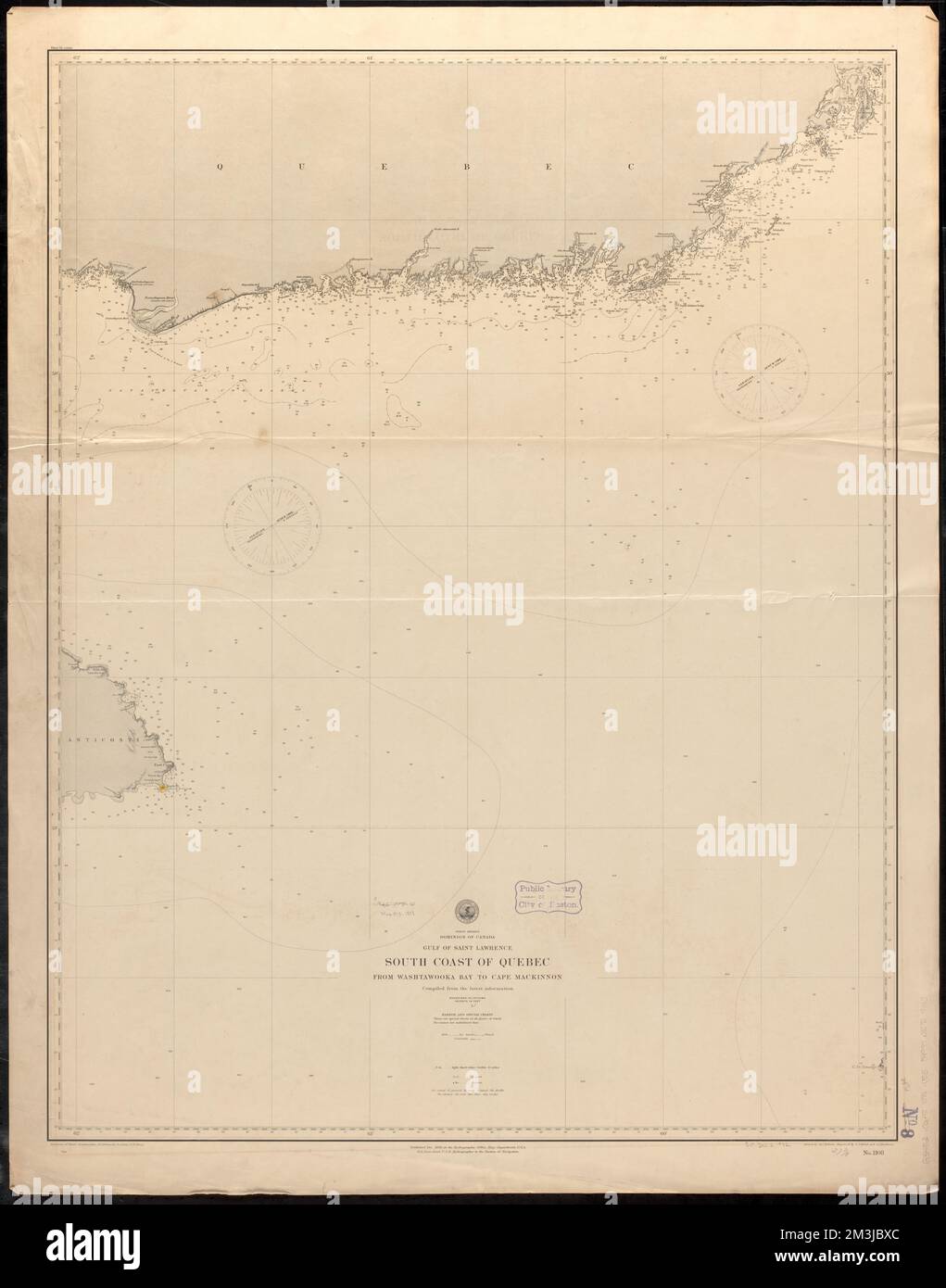 North America, Dominion of Canada, Gulf of Saint Lawrence, south coast ...