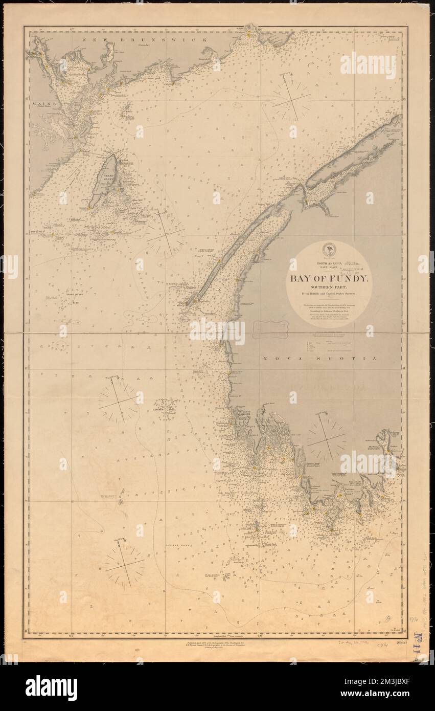 North America, east coast, Bay of Fundy, southern part : from British ...
