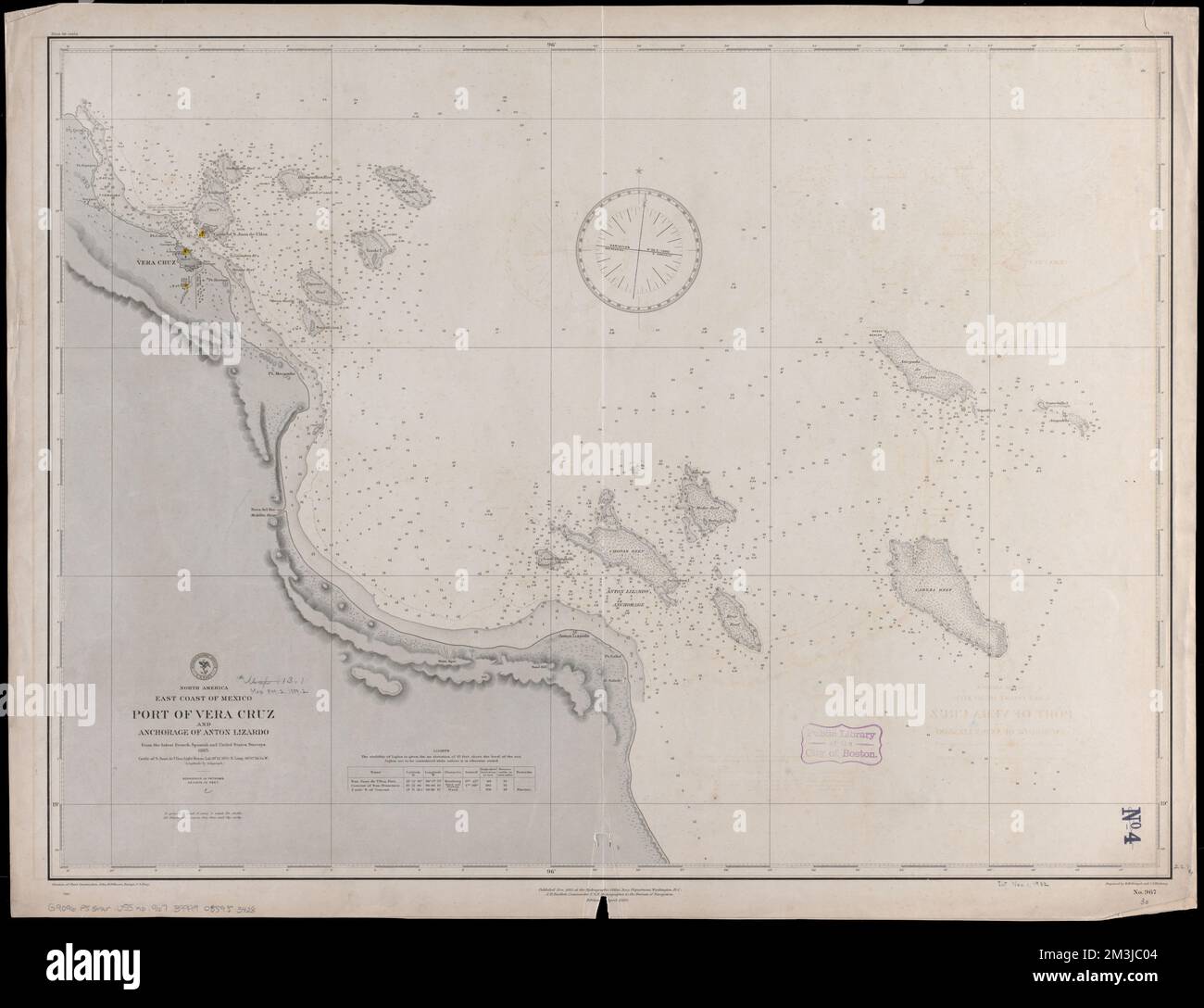 North America, east coast of Mexico, Port of Vera Cruz and anchorage of ...