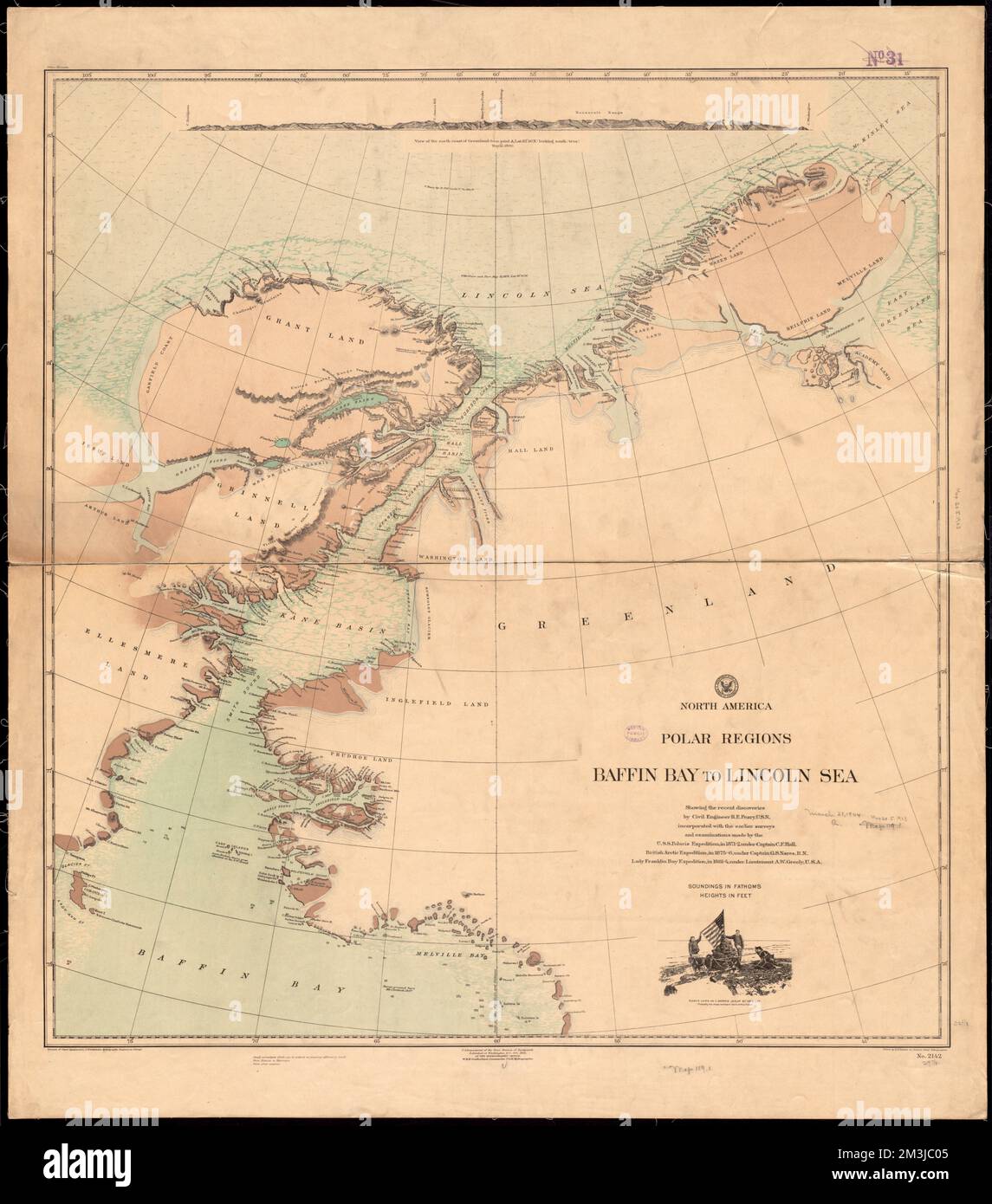 North America, polar regions, Baffin Bay to Lincoln Sea : showing the ...