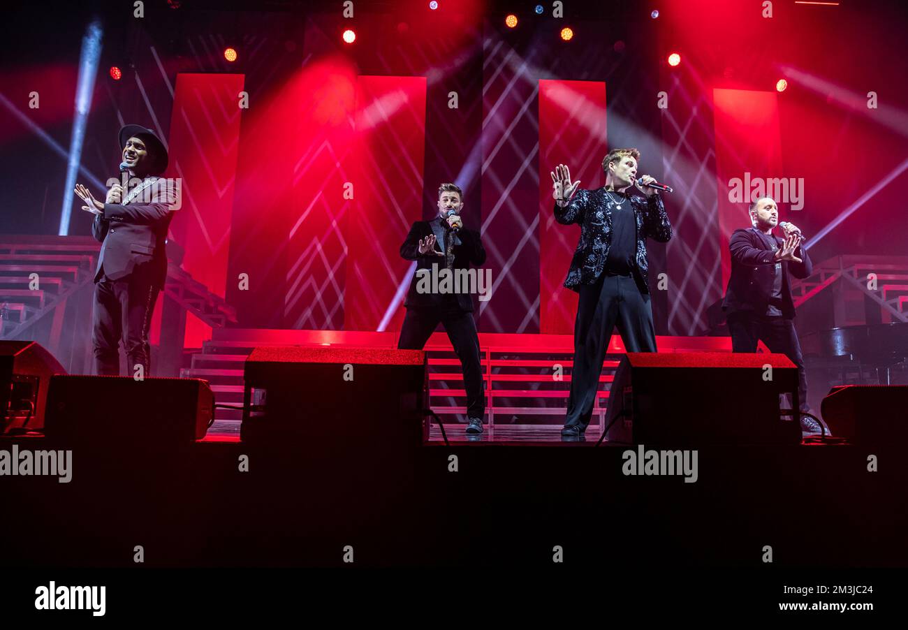 Bournemouth, UK. 15th Dec, 2022. Blue performing at the Bournemouth ...