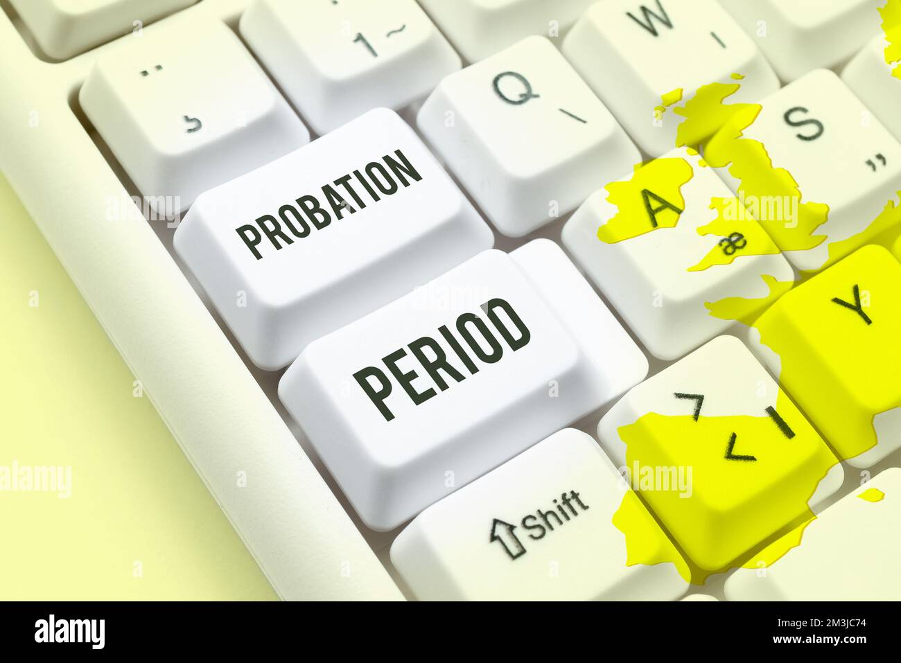 Hand writing sign Probation Period. Concept meaning focused and ...