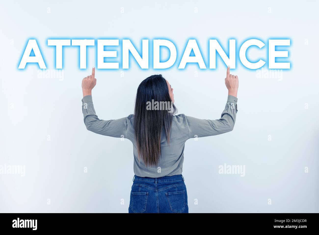 Hand writing sign Attendance, Concept meaning Going regularly Being ...