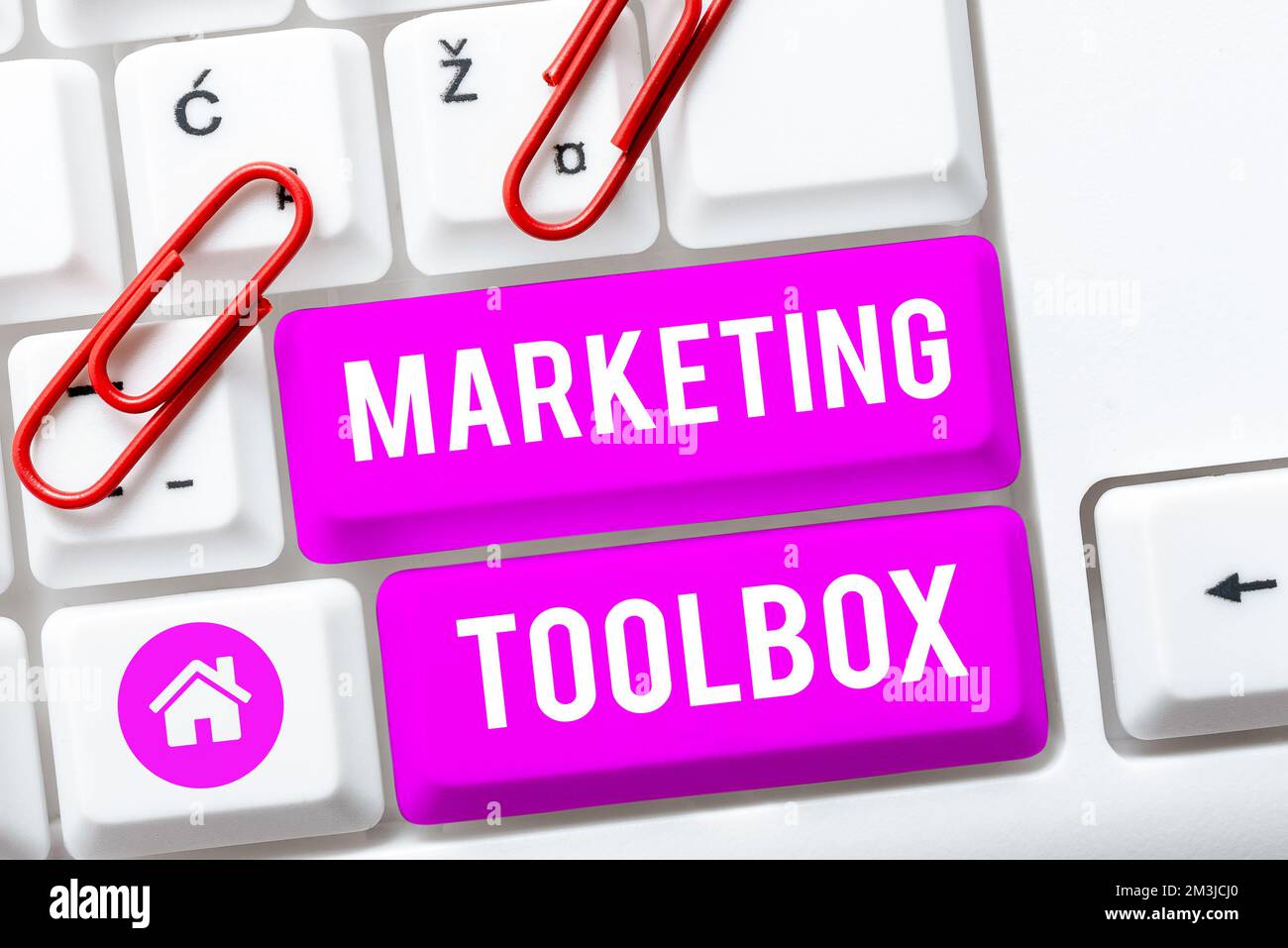 Conceptual caption Marketing Toolbox. Business showcase Means in ...